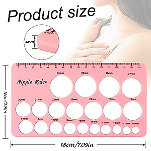 YOUHA Nipple Ruler, Nipple Rulers for Flange Sizing Measurement Tool, Silicone & Soft Flange Size Measure for Nipples, Breast Flange Measuring Tool Breast Pump Sizing Tool-New Mothers Musthaves (PINK)