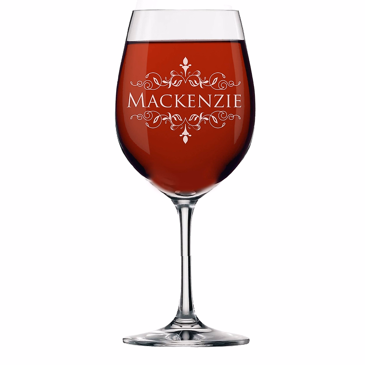 The Wedding Party Store, Personalized 16oz Wine Glass with Stem - Custom Engraved with Any Name and Initial