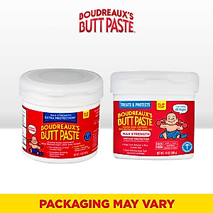 Boudreaux's Butt Paste Diaper Rash Ointment | Maximum Strength | 14 Ounce and 2 Ounce, Combo 1