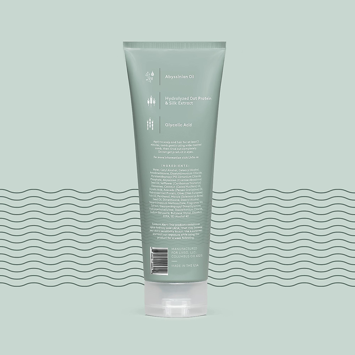 LivSo Moisturizing Scalp Conditioner - Moisturizes Hair & Scalp - Naturally Derived - Fresh Feel - (1 Bottle)