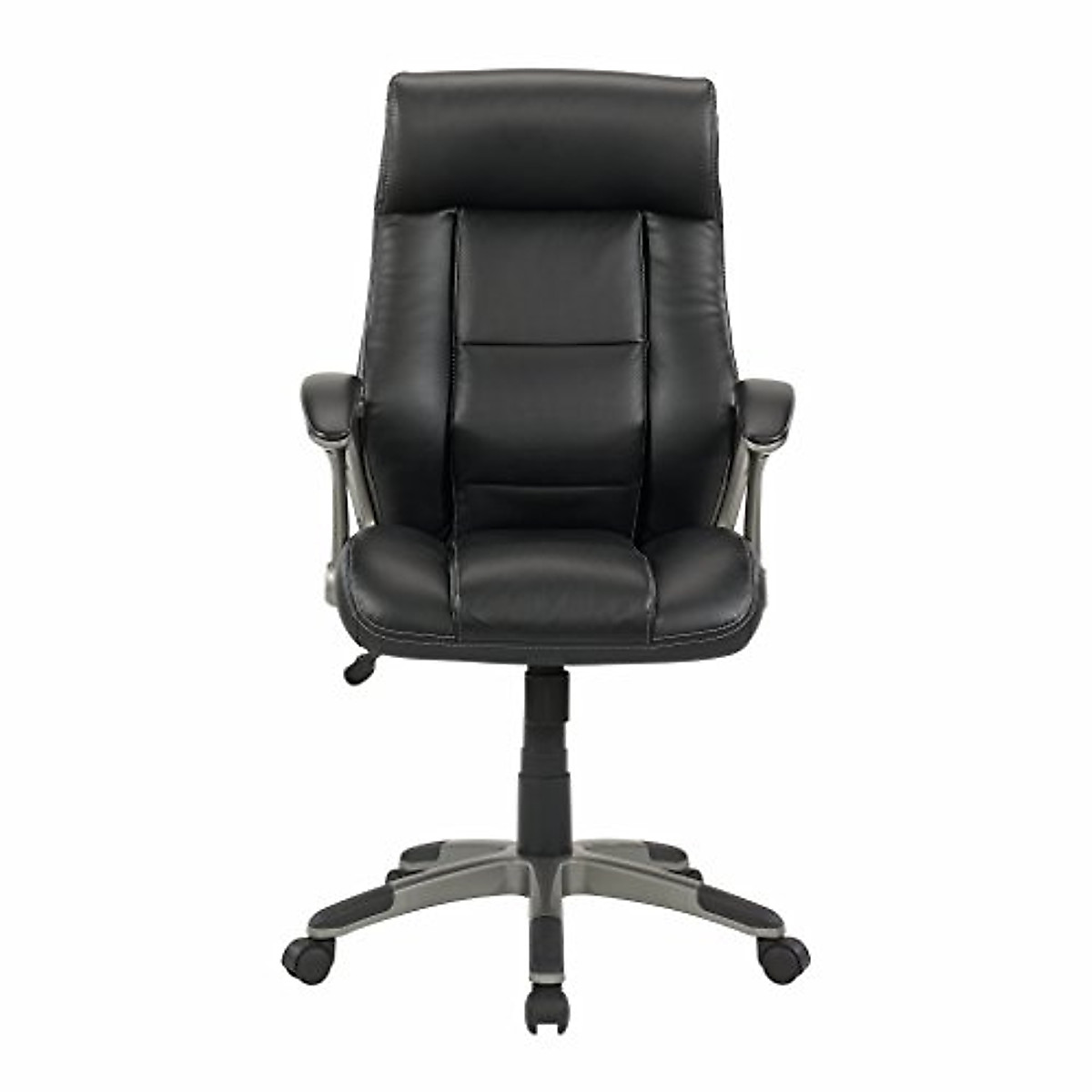 Sauder Gruga Leather Managers Chair, Black finish