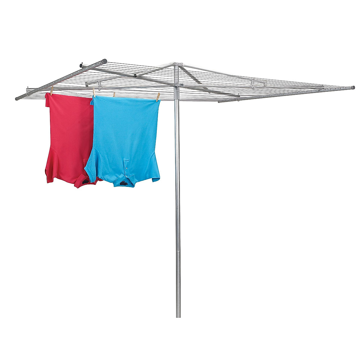 Household Essentials 17135-1 Outdoor Parallel Style Clothes Dryer with Steel Arms | 30 Lines to Hang Wet Laundry