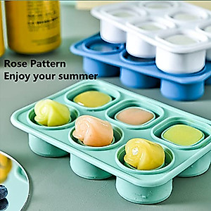 Popsicle Molds,Collapsible Popsicle Molds,6 Pieces Silicone Ice Pop Molds BPA Free Reusable Easy Release Ice Pop Make,Two Functions Ice Cube Trays (Green)