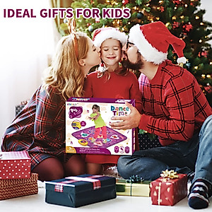 Dance Mat,Toys for 3 4 5 6 7+ Year Old Girls,Dance Mat for Kids,Electronic Music Dance Pad Toy with LED Lights,5 Game Modes Princess Dancing Mat,Birthday Xmas Gifts for Age 3-8 Year Old Girls