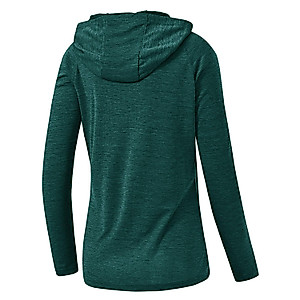 TBMPOY Womens UPF 50+ Sun Protection Hoodie Shirt Long Sleeve Fishing Hiking Outdoor UV Shirt Lightweight Blackish Green XL