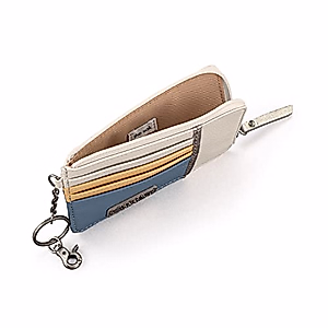 the sak Women's Iris Card Wallet in Leather, Coastal Block, One Size