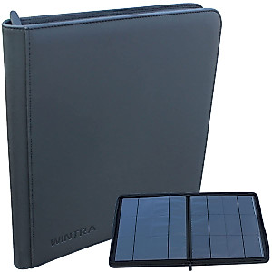 WINTRA 12-Pocket Black Double-Sided Trading Card Album, Side Loading Premium Card Binder, 720 Pockets Binder for Standard Trading and Sports Cards