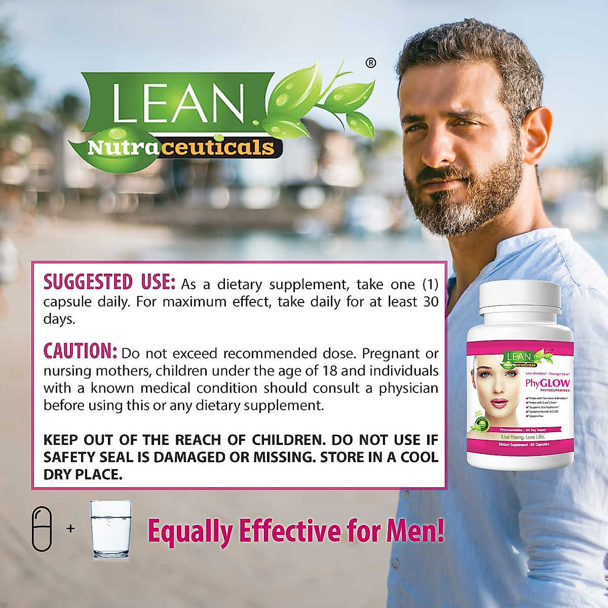 Skin Care Phytoceramides, 90 Day Hydration Focus Super Ceramide Supplements for Women and Men, Wrinkle Support Factor Pills, Give youth to the Face with Multivitamin A, C, D, E Gluten Free 90 Capsules