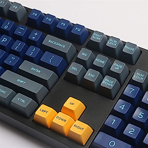 108 Key Mechanical Keyboard 159 Keys Blue Grey Yellow ABS Keycaps for Mechanical Gaming Keyboard SA Profile (Color : Keycaps)