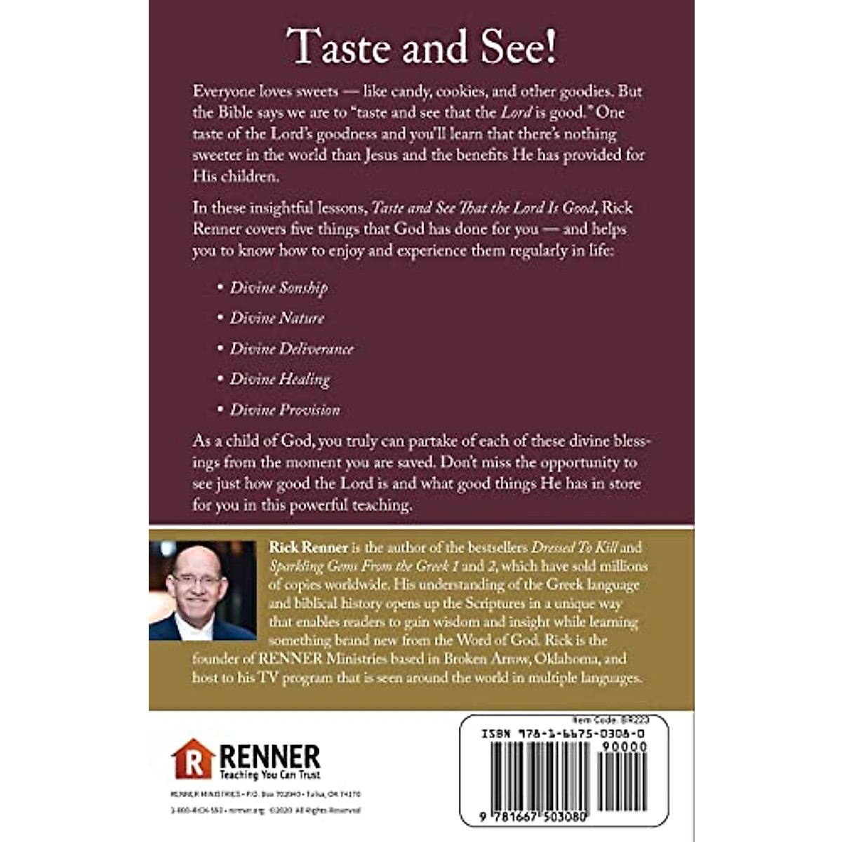 Taste and See That the Lord Is Good Study Guide