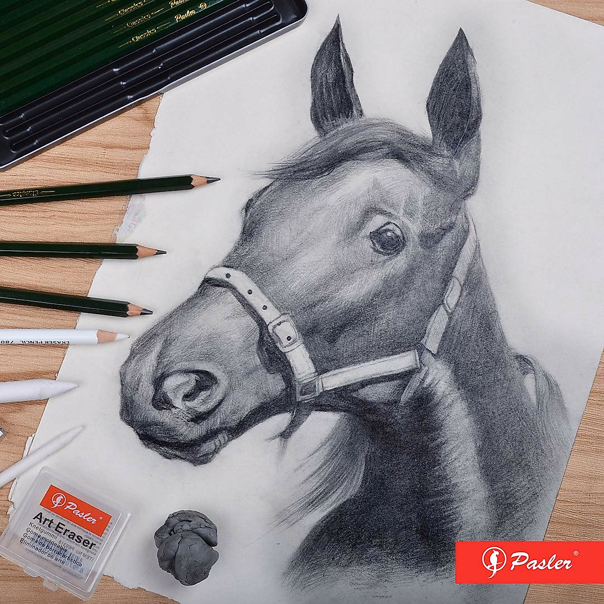 Pasler Professional Graphic Sketching Drawing Pencils 12 Count (8B)