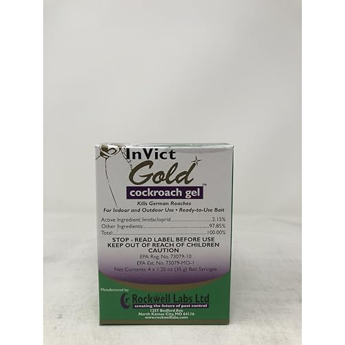 Rockwell Labs - Invict Gold - Cockroach Gel - 4 Tubes, 4 35-Gram Tubes