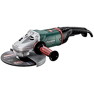 Metabo - 9" Angle Grinder - 6, 600 Rpm - 15.0 Amp W/Lock-On Trigger (606467420 24-230 MVT), Professional Angle Grinders