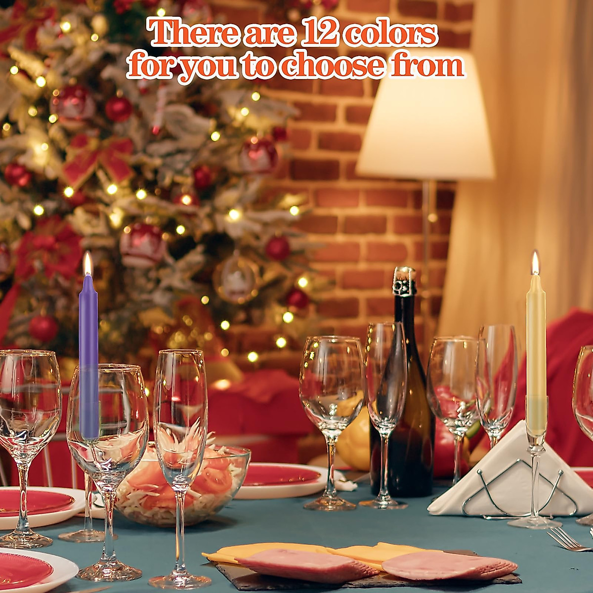 Kunrsug 24 Pack Assorted Color Spell Chime Candles – Premium Mini Unscented Taper Candles for Rituals, Prayer, Birthdays, Meditation, Altar, Spells, Chime Candles - 4 Inch Tall - Ideal for Witches