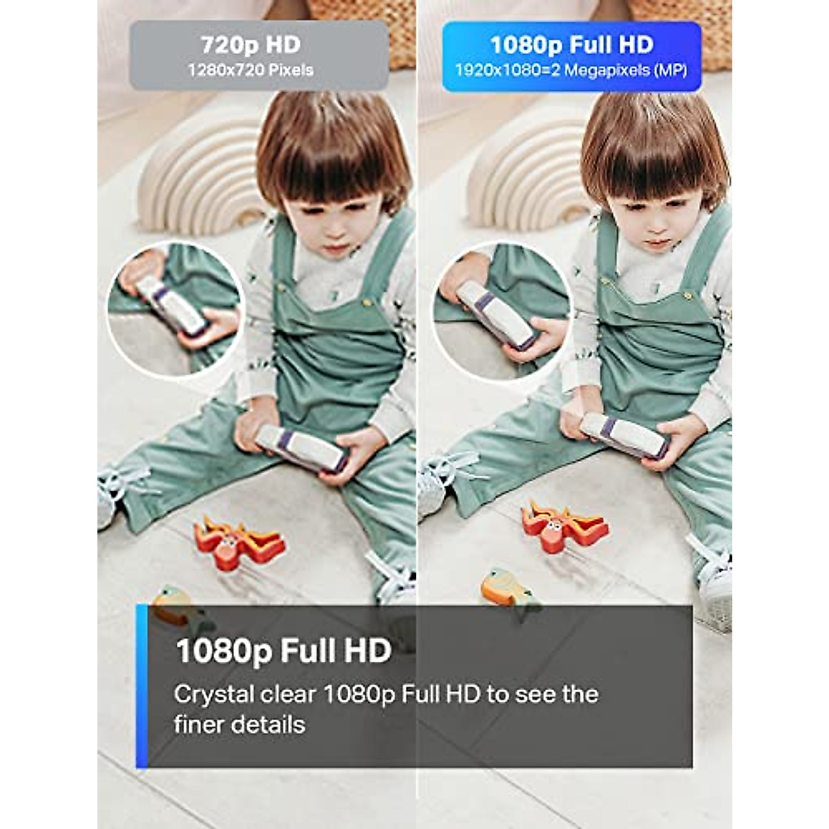 TP-Link Tapo 1080P Indoor Security Camera for Baby Monitor, Dog Camera w/ Motion Detection, 2-Way Audio Siren, Night Vision, Cloud & SD Card Storage, Works w/ Alexa & Google Home (Tapo C100)