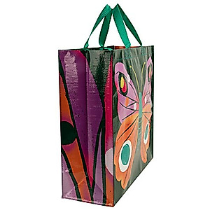 Blue Q Shoppers, Reusable Grocery Bag, Sturdy, Easy-to-Clean, 15" h x 16" w x 6" d, made from strong 95% recycled material (Multicolored)