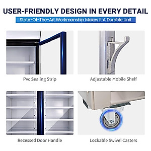 kalifon 54" Commercial Display Refrigerator