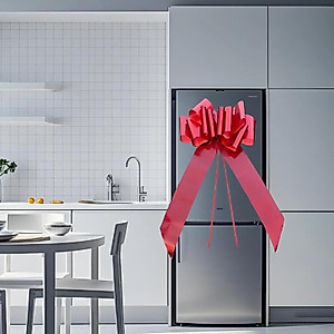 Aidwey Big Gift Wrapping Bows (30 inch, Red, 1 Pack), Butterfly Shape Gift Bow, Giant Bow for Car, Huge Car Bow, Car Bows, Big Red Bow, Big Car Bow, Bow for Gifts, Christmas Bow.