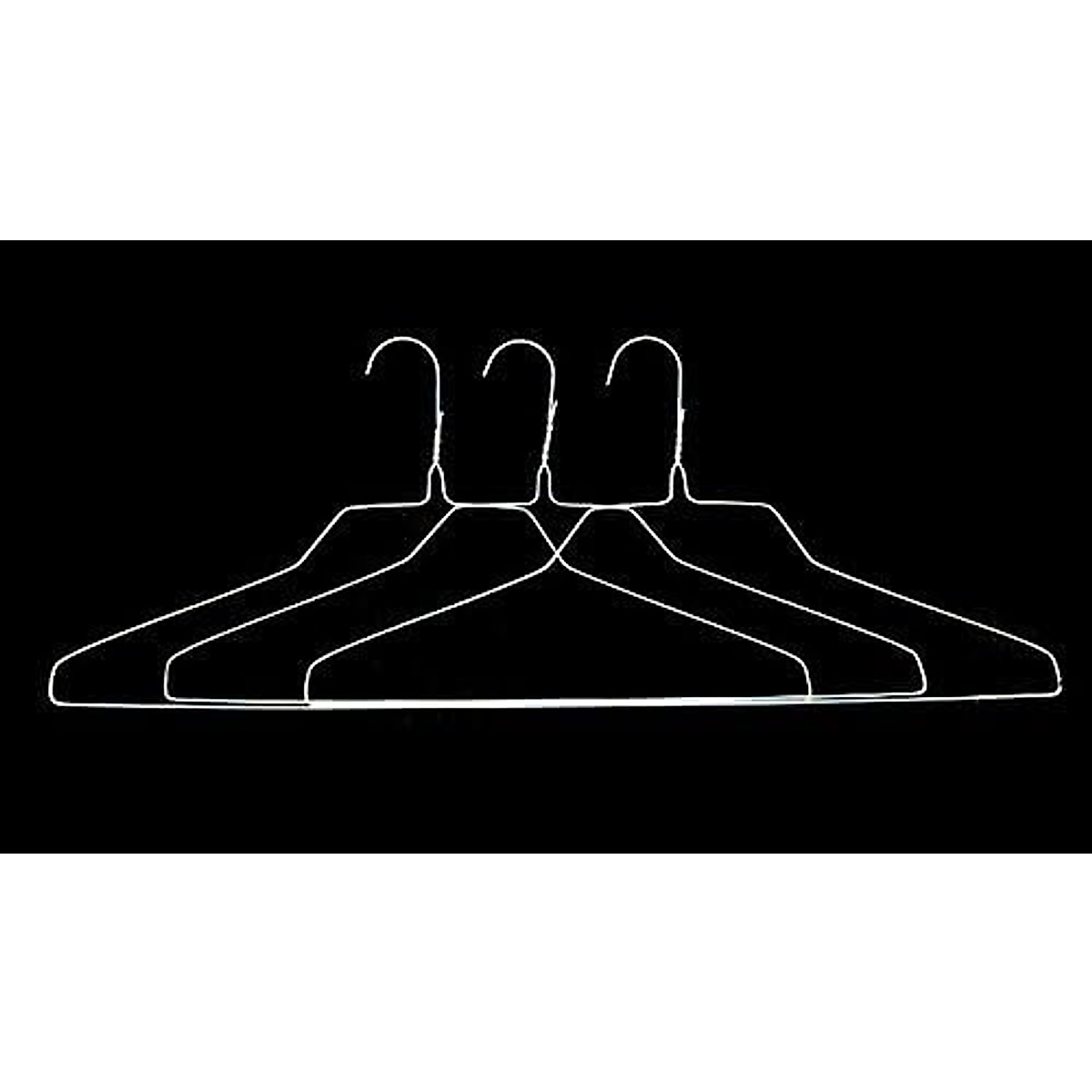 Wire Hangers, Standard Clothes Hangers (50, White)
