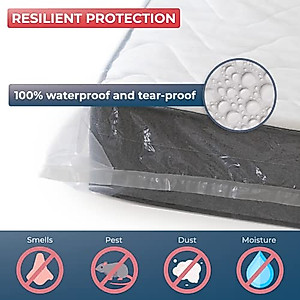 WRAPPYBAG® – Protective Plastic Mattress Bag — King / Cali-King Sizes — Waterproof, Anti-Tear Storage Bag — for House Moves, Storage and Transport
