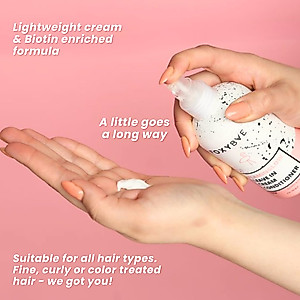 FoxyBae Leave In Conditioner Spray - with Biotin - Hair Detangler for Dryness & Damage - Hydrating, Conditioning, Detangling - Flaminglow - 8 Fl Oz