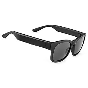 Smart Glasses Wireless Bluetooth Sunglasses Open Ear Music&Hands-Free Calling,for Men&Women,Polarized Lenses,IPX4 Waterproof,Connect Mobile Phones and Tablets (A12Pro-black)
