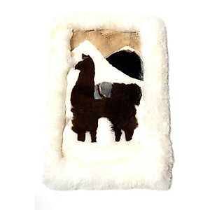 Alpaca Fur Rug Llama Designs from Peru, Artisanal Alpaca Fur Inspired Peru's Rich Culture