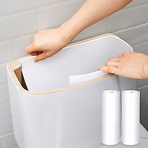 Frienda 2 Pcs Toilet Tank Liner Toilet Anti Condensation Kit 16 x 48 Inch Toilet Tank Liner Kit for Preventing Water Damage to Floors, White