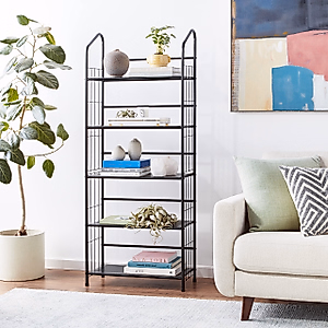 ORE International R597-5 Five Tier Metal Book Rack,Black
