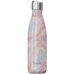 S'well Stainless Steel Water Bottle with Sports, 17oz, Geode Rose, Triple Layered Vacuum Insulated Containers Keeps Drinks Cold for 36 Hours and Hot for 10, BPA Free, Perfect for On the Go