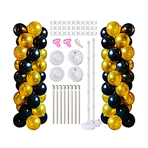 Balloon Column Kit, 5 feet Balloon Stand Tower with Base Pole PVC Pipe & Balloon Sticks Rings for Weddings Birthday Christmas Party Decorations, 2 Set