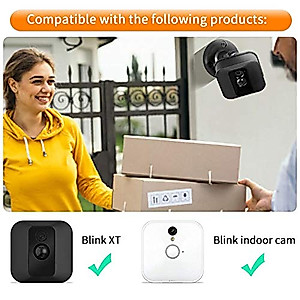 Blink Camera mounts for Blink Home Security Camera Blink Outdoor Indoor Camera Blink XT Blink XT2 Camera 360° Degree Adjustable, Fits Blink Camera Add On Accessories(3 Pack, Black)
