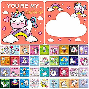 Pink Unicorn Lunch Box Notes for Girls 108 Pack Magical Unicorn Daily Inspirational Motivational Encouragement Thinking of You Cards for kids Lunchbox Back to School Supplies Gifts