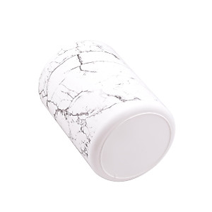 VVloop 5 Gallon Plastic Office Trash Can, White Marble,Easy to Clean,Save Space,Open Trash can for Easy handling,Crack Resistance for a Long time,Home Kitchen Office Multi-Scene use.