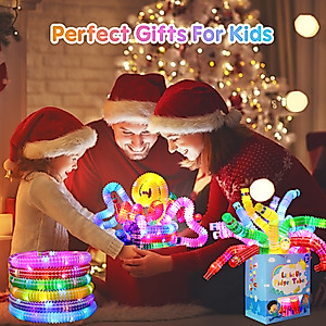 24 Pcs Glow Sticks Party Favors for Kids,Light Up Tubes Fidget Toys,Glow in The Dark Party Supplies Camping Toys, LED Bracelet Necklace Christmas Goodie Bag Stuffers Birthday Return Gifts