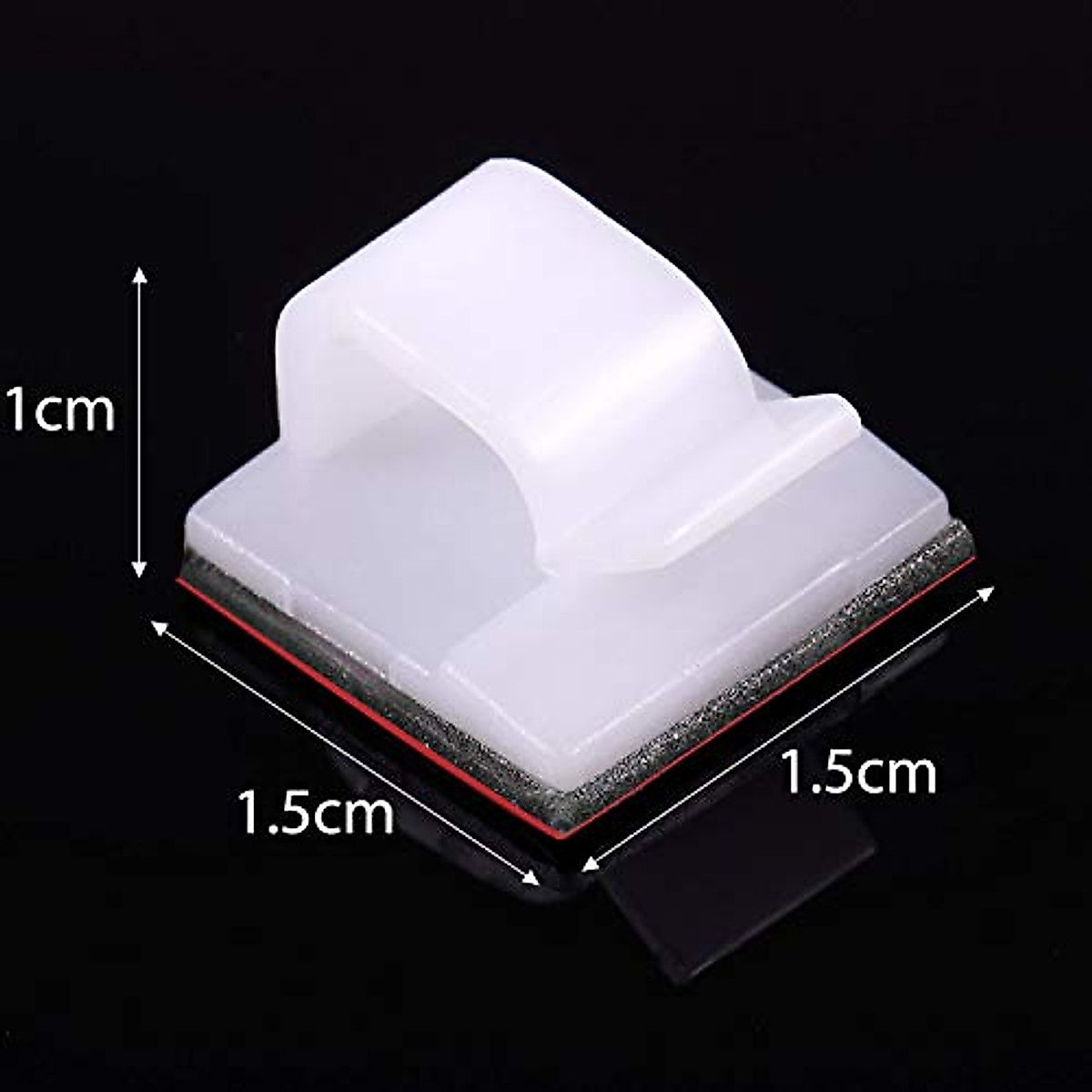 100 Pieces Cable Clips Outdoor Light Clips Cord Organizer Self Adhesive Wire Clips Mini Hooks Cable Wire Management Holder for Car Office Home Fairy Light Decoration (White, Small)