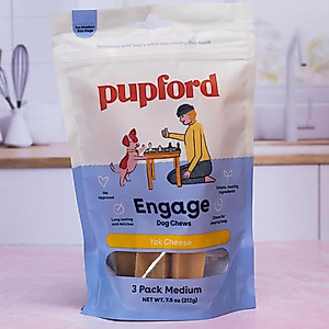 Pupford Yak Cheese Himalayan Dog Chews | for Aggressive Chewers | Durable & Long-Lasting Chews for Teething Puppies & Dogs Simple, Natural Ingredients, Low Calorie, Delicious Treat