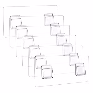 cobee Shower Caddy Adhesive Replacement, 6Pcs Shower Rack Stickers Shower Shelf Adhesive No Drilling Waterproof Traceless Hooks for Showe Caddy, Soap Holder, and Kitchen Storage Racks