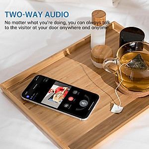 Hombasing Doorbell Camera, Video Doorbell with Chime, Night Vision, Cloud Storage, 1080P HD, 2-Way Audio, Rechargeable Battery, Cloud Storage