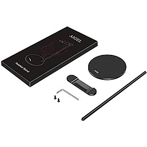 AIGEL Headphones Stand Sturdy Gaming Headset Holder Desk Headset Rest Hanger Headset Stand with Premium Aluminum Body for All Headphones Size Non Slip Base Black