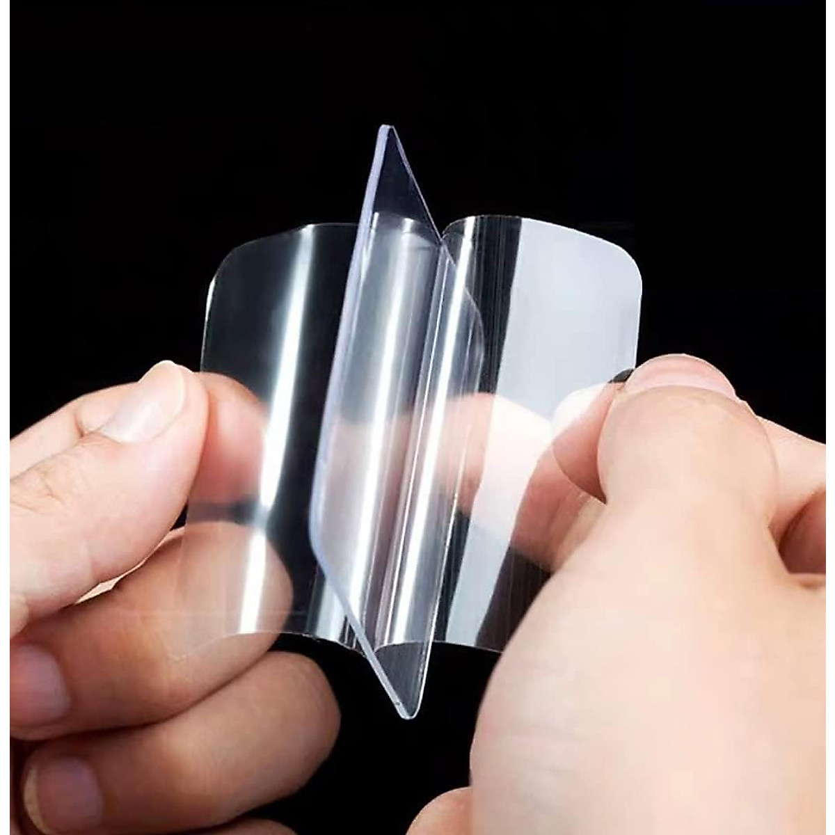 YSSZAM 50Pcs Transparent Wall Mounted Replacement Sticky Pads for Kitchen Bathroom Shower Caddy Organizer Rack Holder Nail Free Adhesive Hooks (Double-Sided Sticker)