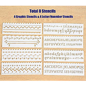 Afantti Scribe Tool, Tungsten Carbide Tip Scriber Scribing Engraving Etching Pen DIY Engraver Etcher Tool Kit for Metal Glass Ceramics Stone Tile Wood Jewelry with Stencils, 4 Pack