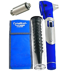 New Fiber Optic Mini Otoscope Blue Pocket Size Premium Grade Cynamed