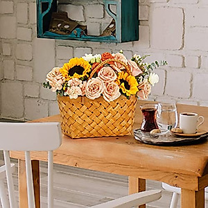 Easter Baskets for Kids | Small Picnic Basket | Wicker Baskets for Gifts Empty | Flower Basket | Small Wicker Basket with Handle for Easter, Egg Gathering, Kids Toy, Valentine’s, Birthday, Honey