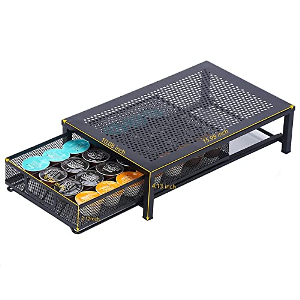 Mknana K-Cup Coffee Pod Storage Drawer,K Cup Holder for Counter,Black