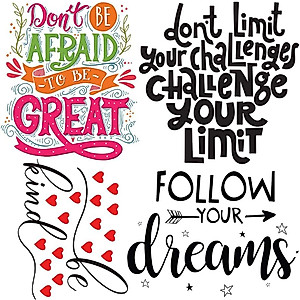 Inspirational Wall Decals for Classrooms and Room Décor- Reusable Inspirational Quotes Adhesive Wall Decals - Must Haves for Teachers, Classroom Essentials,Preschool, Elementary, Daycare, School