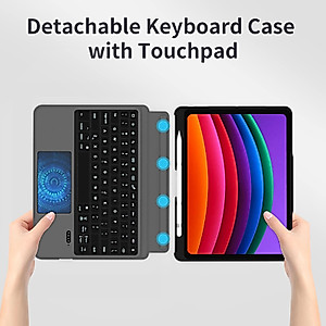 DOKYW 10.2 inch iPad 9th 8th 7th Generation Case with Keyboard, Magnetic Detachable iPad Pro 10.5 inch Case with Keyboard, Backlit iPad Air 3rd Generation Case with Keyboard, Trackpad, Pencil Holder