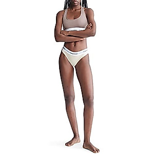 Calvin Klein Women's Modern Cotton Naturals Unlined Wireless Bralette, Rich Taupe, Large