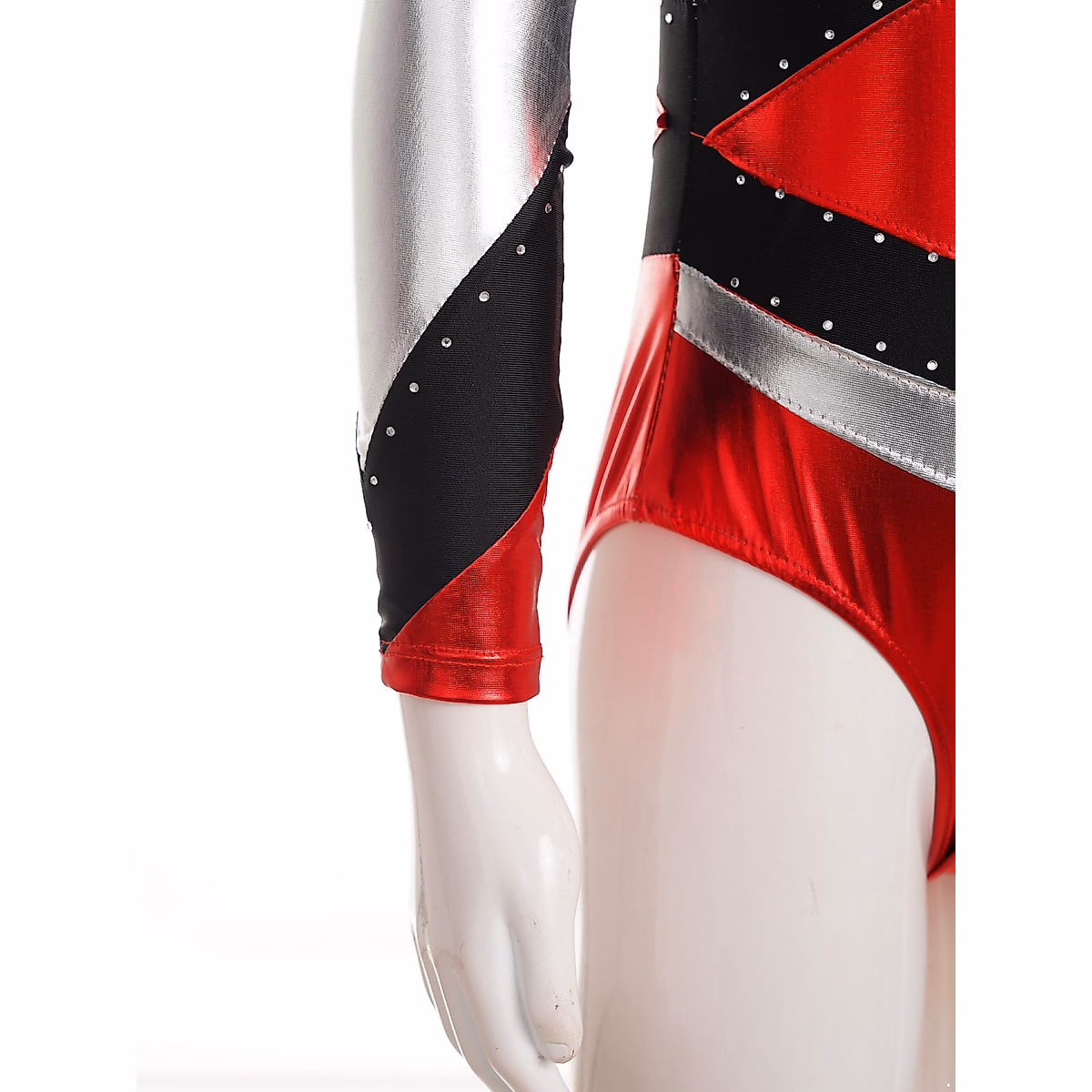 LiiYii Girls Tank Ballet Unitard Long Sleeve Camisole Gymnastics Leotards Dance Wear Biketards with Shorts Red 8 Years