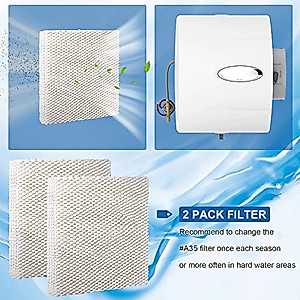 Cobectal A35 Humidifier Filter Water Panel Filter Replacement (2 Pack) Compatible with Aprilaire Humidifier Filter 350,360,560,600,700 Series Models